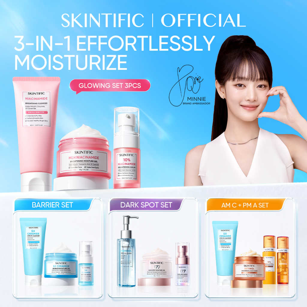 Jual SKINTIFIC-3pcs Paket-Skincare Set | Serum+Moisturizer Gel+Cleanser ...
