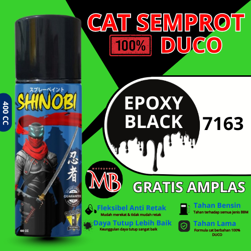 Jual Shinobi Epoxy Black 7163 - Cat Epoxy Black Semprot Epoxy Black ...