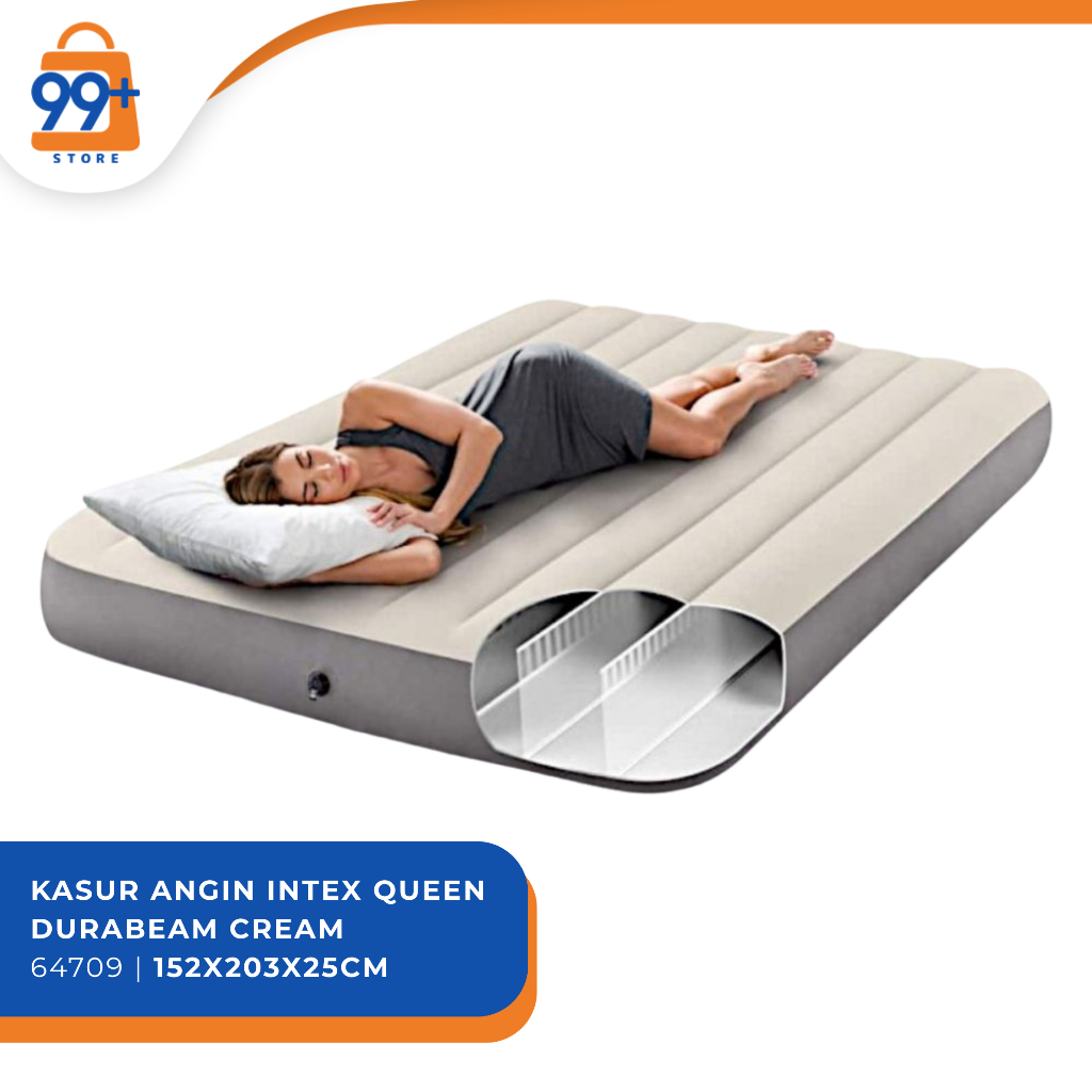 Jual Kasur Angin INTEX Durabeam Queen 152x203x25cm | Permukaan Bludru ...