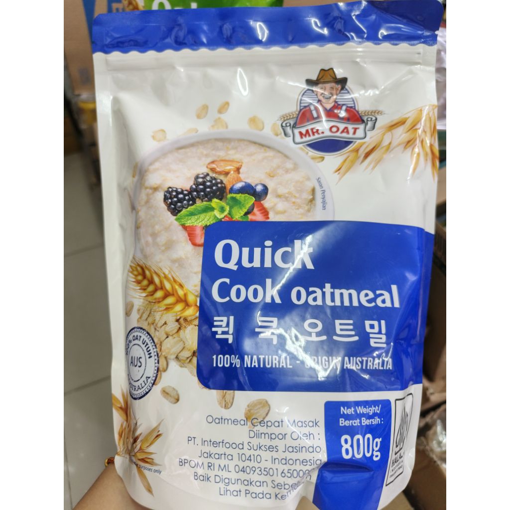 Jual Mr Oat Quick Cook Oatmeal 800gr | Shopee Indonesia