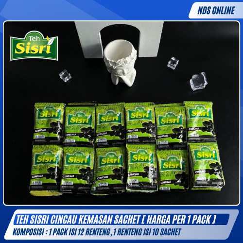 Jual Teh Sisri Rasa Cincau Sachet – Isi 1 Pack (12 Renteng x 10 Sachet ...