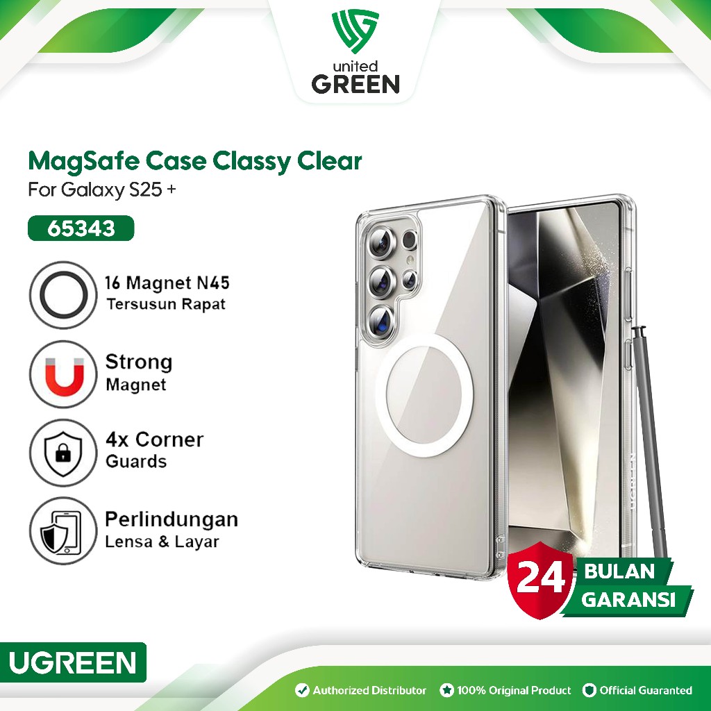 Jual UGREEN 65343 MagSafe Clear Case Classy Compatible for Samsung S25 ...