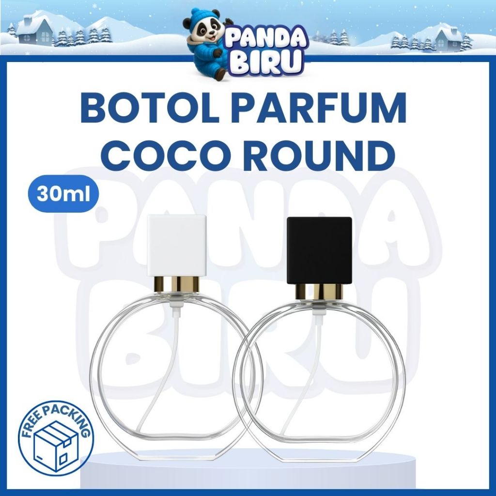 Jual Botol Parfum Coco Bulat Trans Drat 30ml / Botol Minyak Wangi Kaca ...