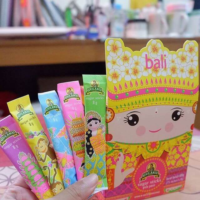 Jual Gula Stik Gulaku Stick Bali 8 gram isi 75 Sachet Gula Kristal ...