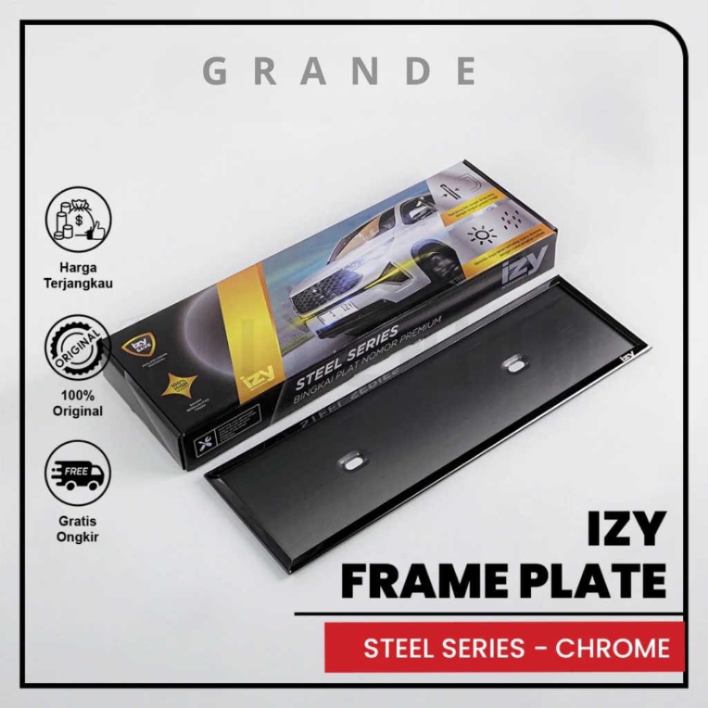 Jual Plat IZY Tatakan Plat Nomor Mobil Model Dinas Pejabat Slip On Besi ...
