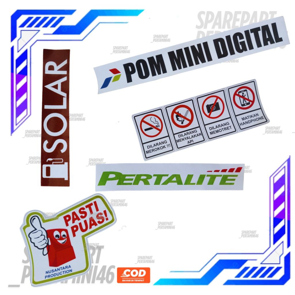 Jual Stiker Set 2 Nozzle Pom Mini Pertalite Dan Solar Pertamini Digital ...