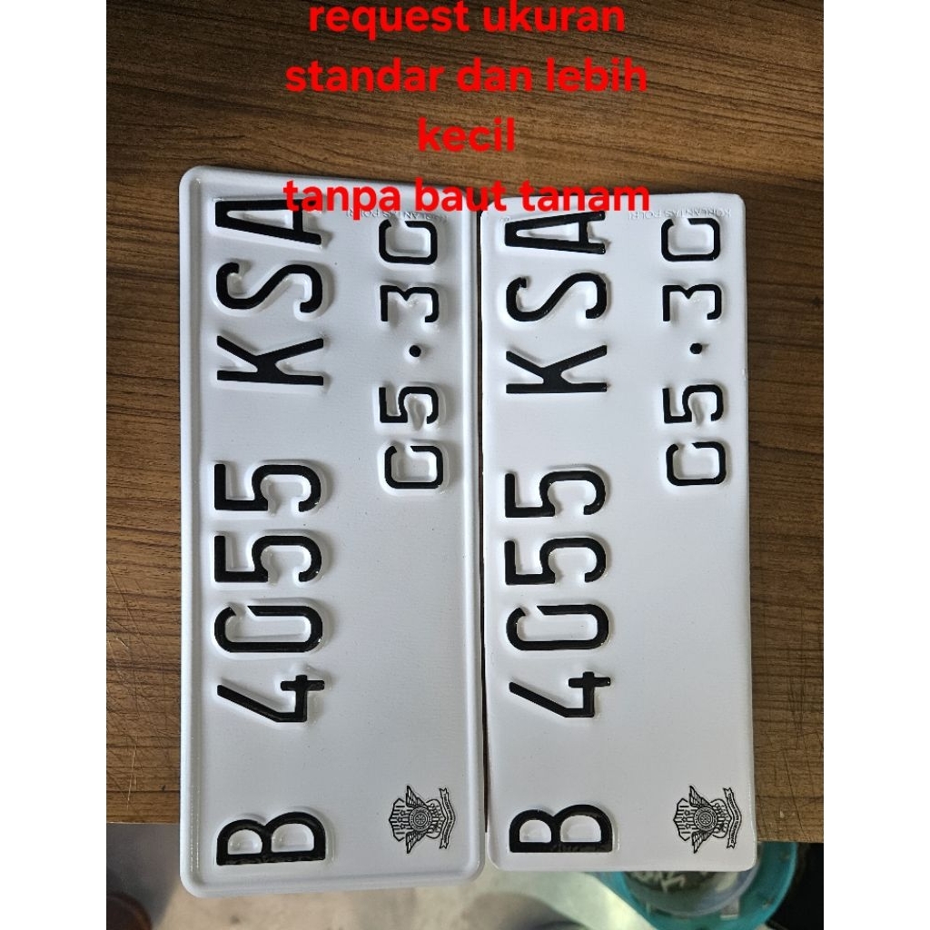 Jual CUSTOM STANDAR MOTOR UKURAN 27,5 X 11,5CM ANGKA STIKER SCOTLET ...
