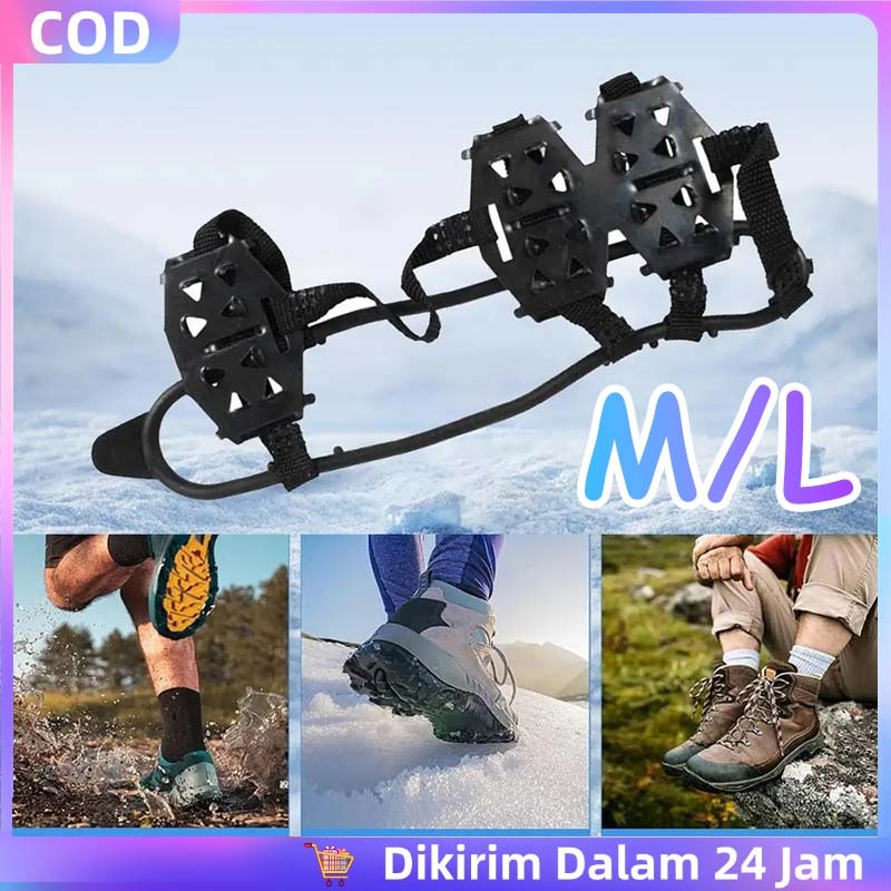 Jual 24 Gigi Alas Sepatu Anti Slip / Sepatu Salju & Hiking / Ice Grips ...