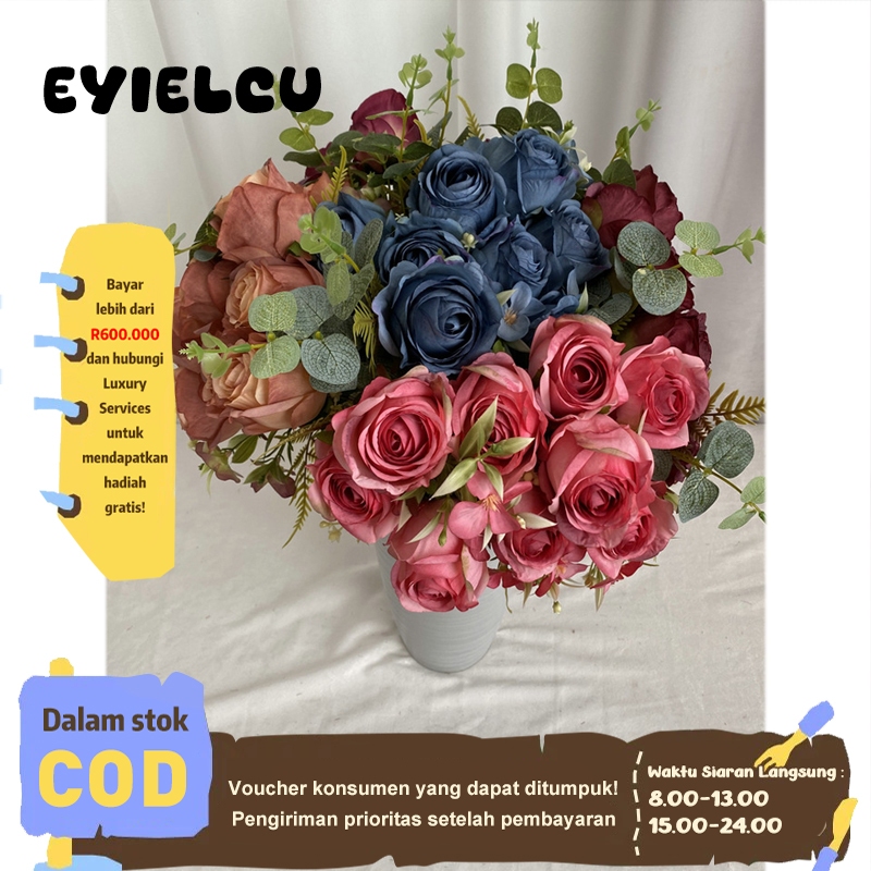Jual Eyre Bunga mawar sutra bermutu tinggi bunga sutra bunga palsu ...