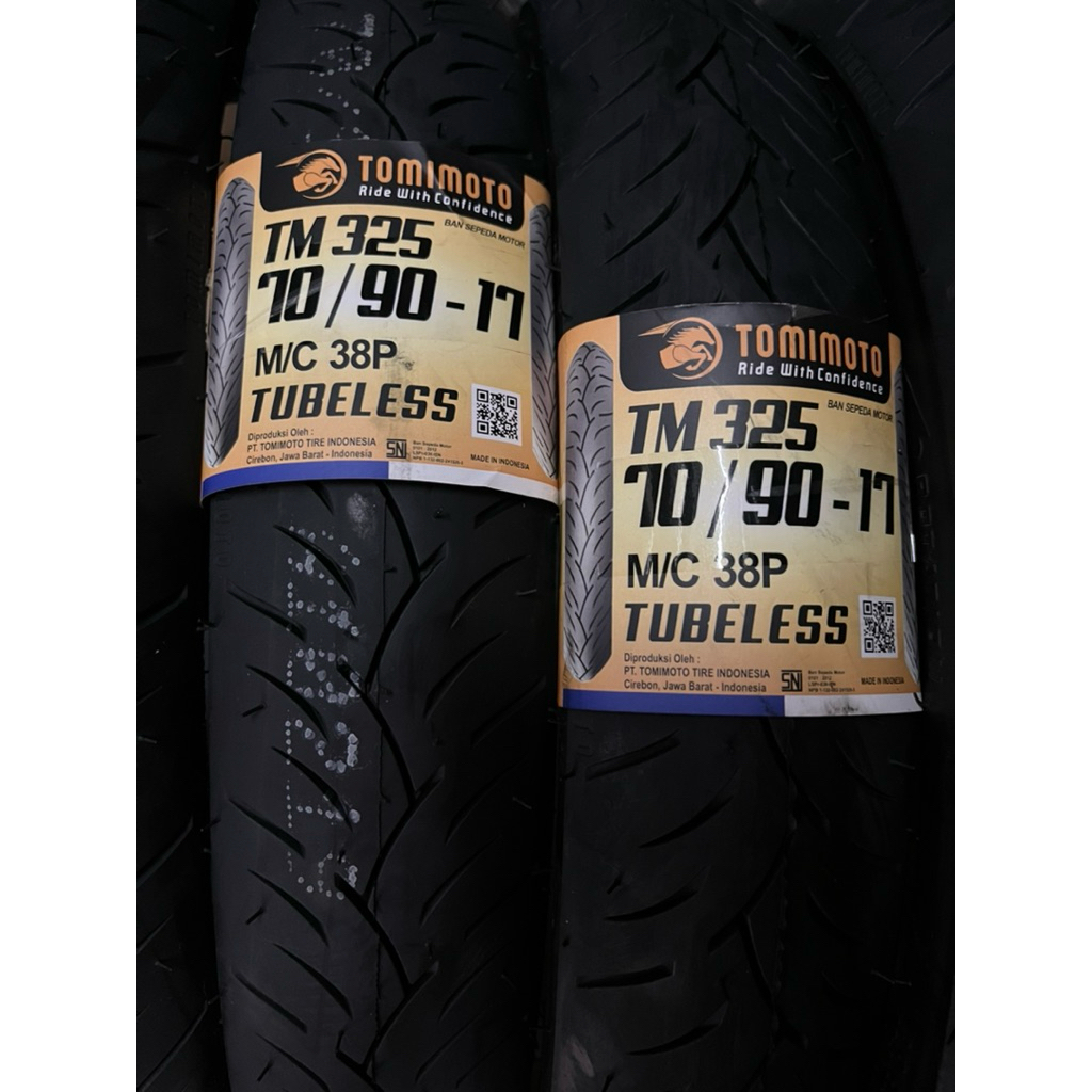 Jual Ban Luar Ring 17 TOMIMOTO 70/90-17 TM 325 (Tubeless) | Shopee ...