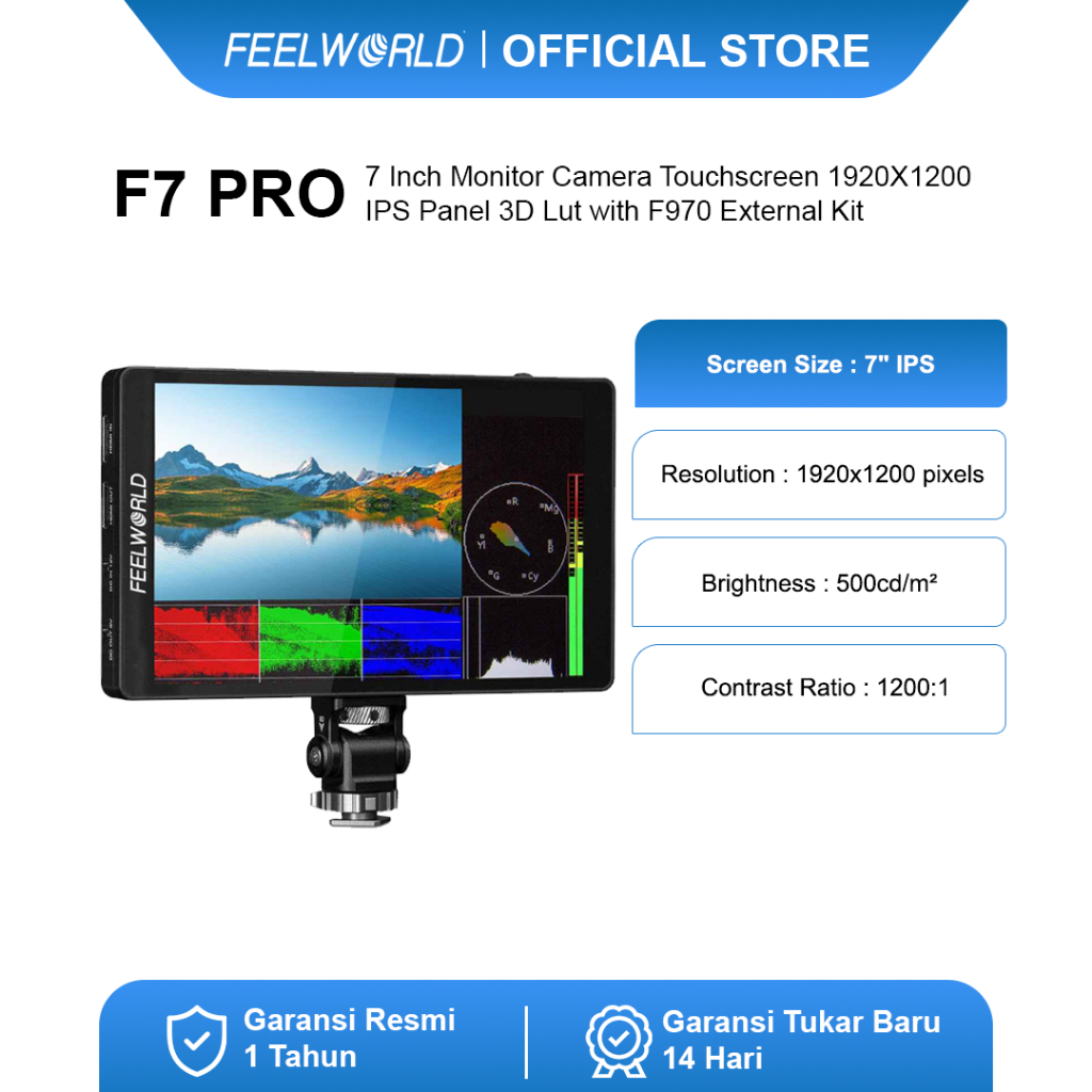 Jual FEELWORLD F7 PRO 7 Inch Monitor Camera Touchscreen 1920X1200 IPS ...