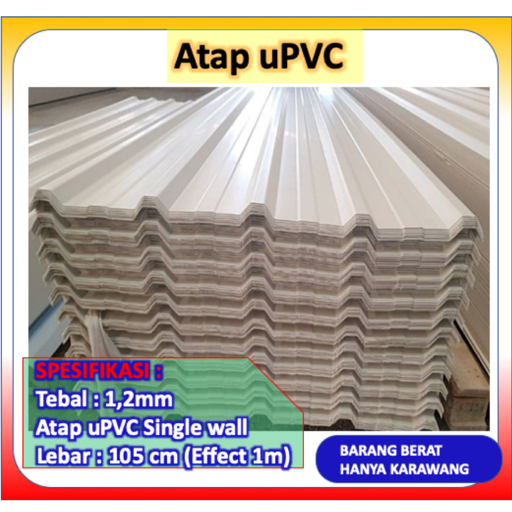 Jual ALDERON atap uPVC single layer lebar 1 meter warna putih | Shopee ...
