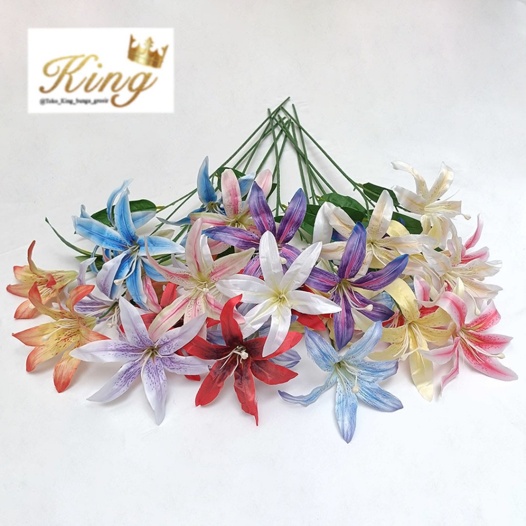 Jual Artificial Martagon Lily Premium Bunga Lily Paslu Hiasan Pelaminan ...