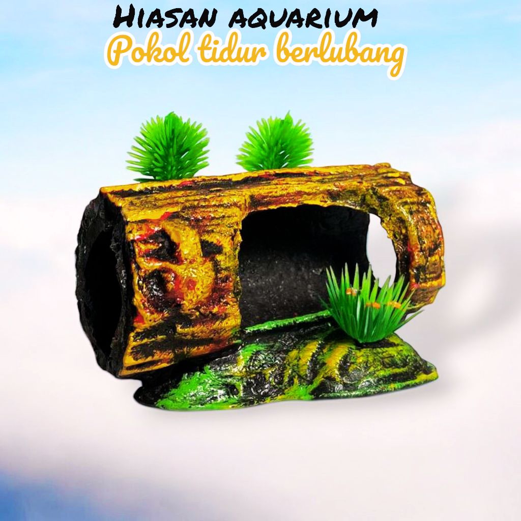 Jual Dekorasi Ornamen Hiasan Aquarium Aquascape Pokol Tidur Berlubang ...
