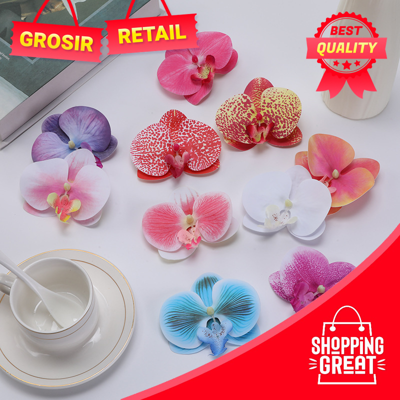 Jual RETAIL JR-A013 Jepit Rambut Bunga Anggrek Kupu-kupu Hiasan Kepala ...