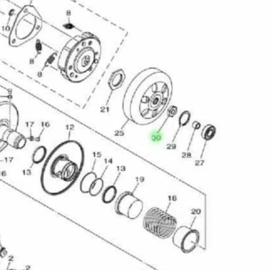 Jual Mur Pully Mangkok Ganda Yamaha NMAX, LEXI, AEROX 155, MIO M3 S Z ...