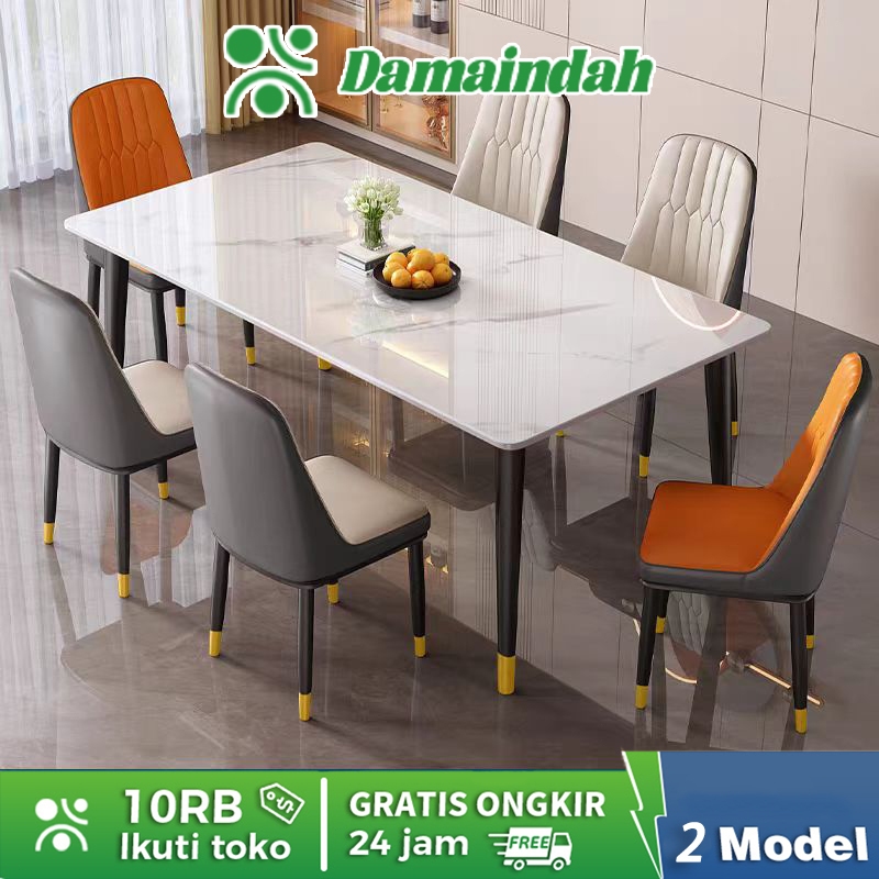 Jual Damaindah Meja Makan Set 4 Kursi / Meja Makan Aesthetic / Meja Makan Kayu Dengan Sticker ...