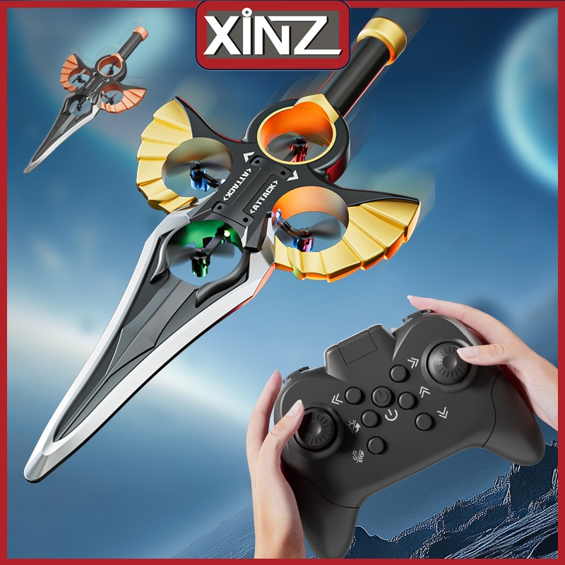 Jual XiNZ Mainan LED Pesawat Terbang RC Drone Stunt 360° Remote Sensor ...