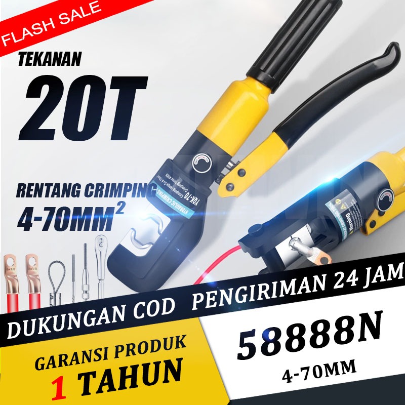 Jual DEWIN tang skun kabel YQK70 tang crimping tang press skun hidrolik ...
