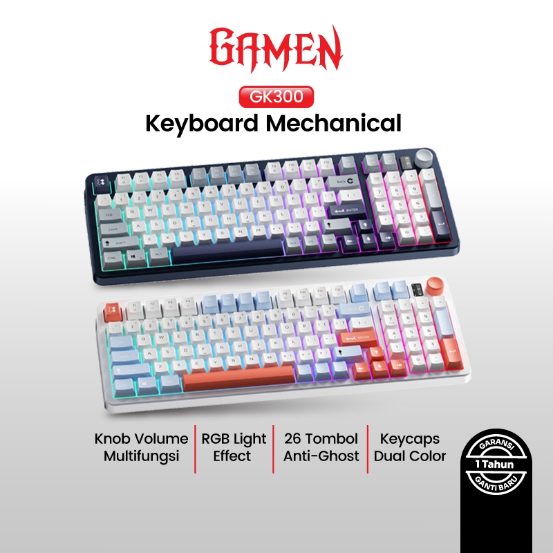 Jual GAMEN Keyboard Gaming GK300 Membrane Feels Mechanical, Rebound ...