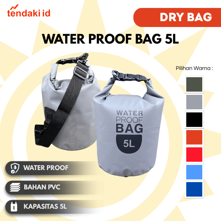 Jual DRY BAG TAS RANSEL ANTI AIR WATERPROOF OCEAN PACK TAS PANCING PANTAI RENANG - 5L | Shopee ...