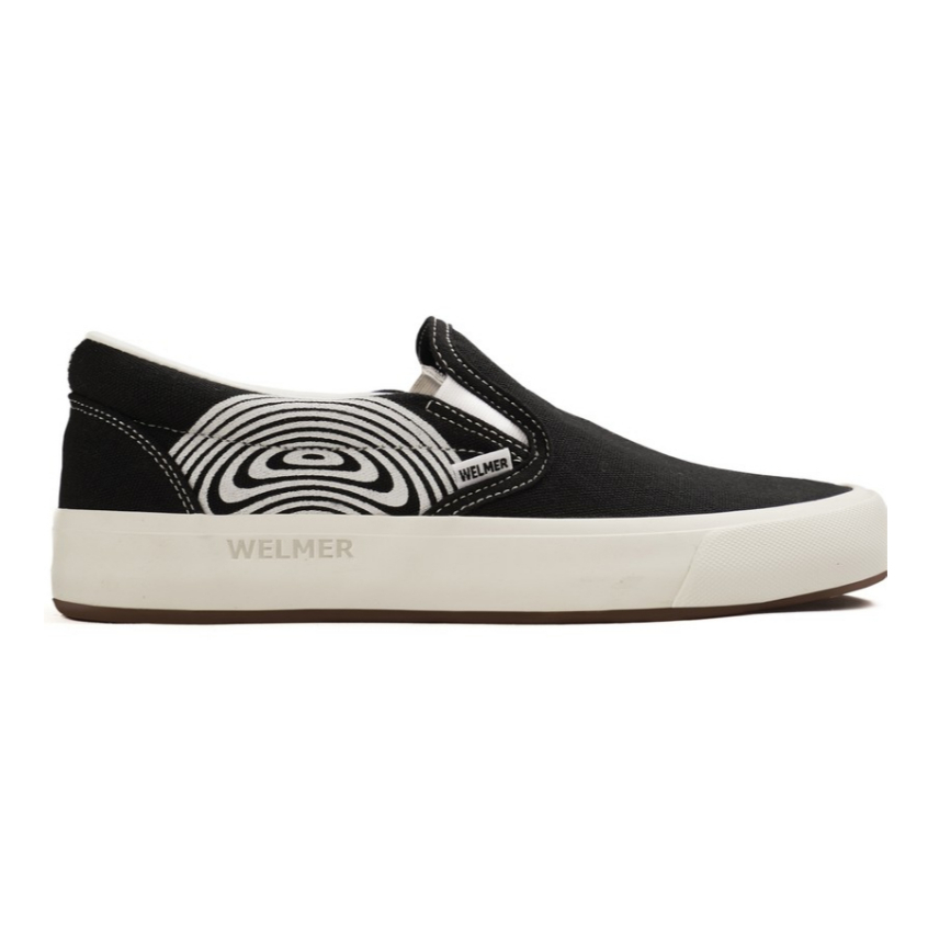 Jual Welmer Classic Slip On - BLACK/WHITE | Shopee Indonesia