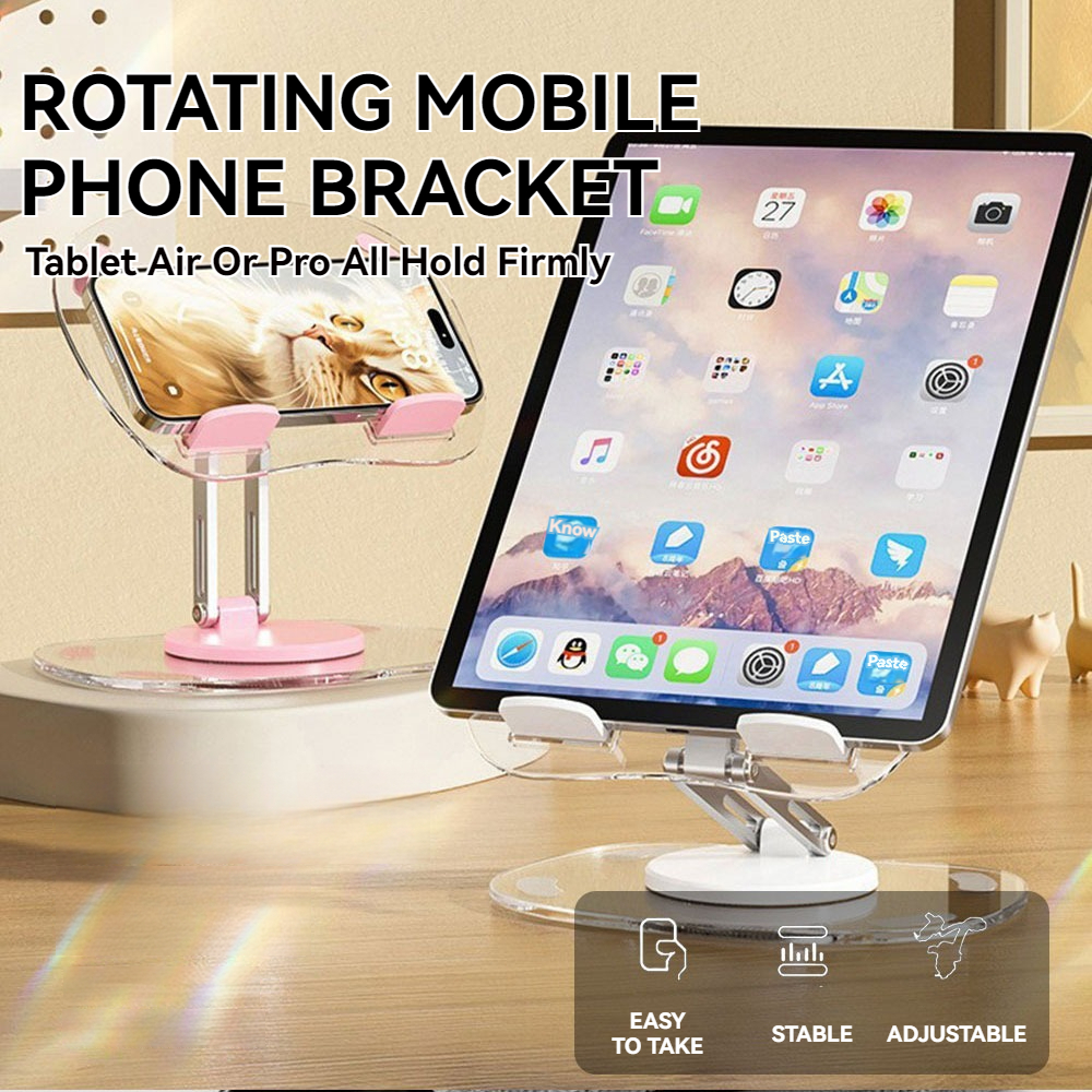 Jual Holder Tablet Lipat Acrylic Stand Dudukan 360°Rotation Tablet ...