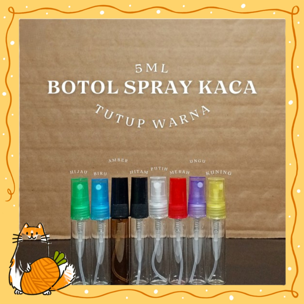 Jual Botol Spray Kaca 5ml Refilable Atomizer Travel Size Untuk Parfume ...