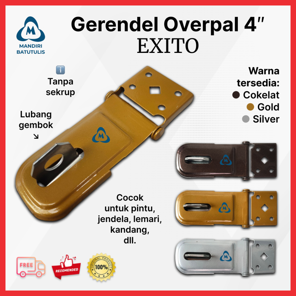 Jual Overpal Gembok 4" EXITO - Tempat Gembok Overpaal 400 Hasp and ...