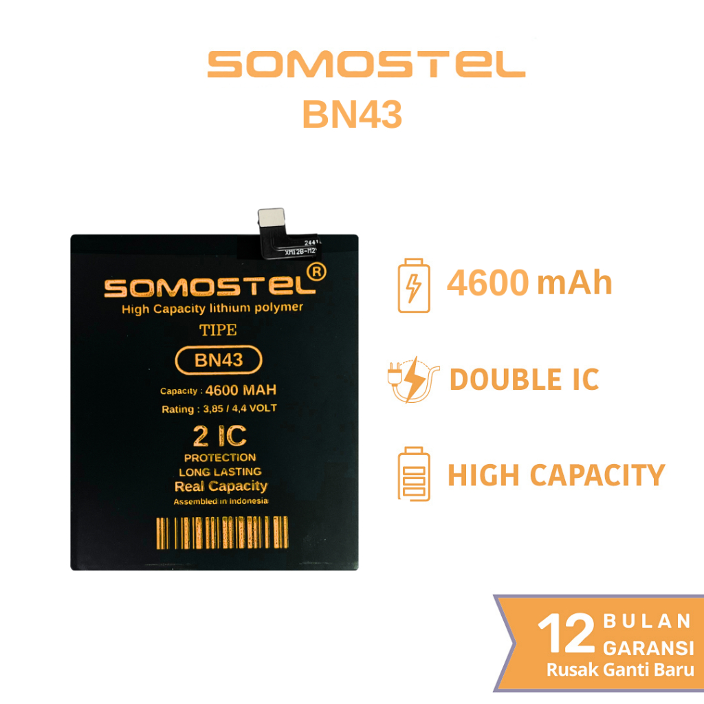 Jual Somostel - BN43 Redmi Note 4 Snapdragon / Note 4x Snapdragon Batre ...