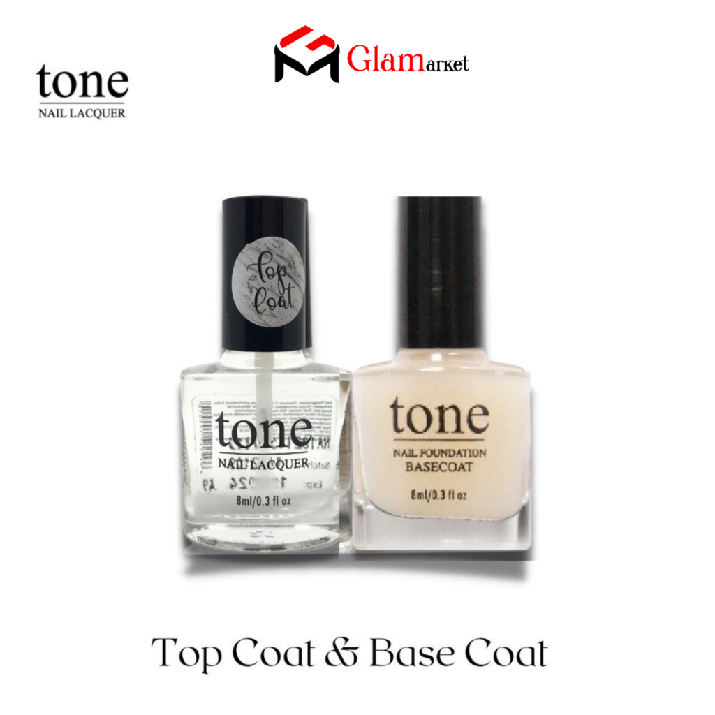Jual GLAM - TONE Top Coat & Base Coat 8 ml | Shopee Indonesia