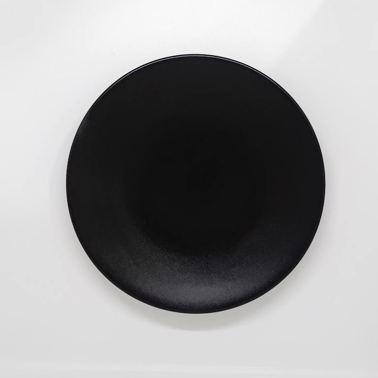 Jual Piring Makan Keramik Hitam Matte Elegan – Tableware Modern ...