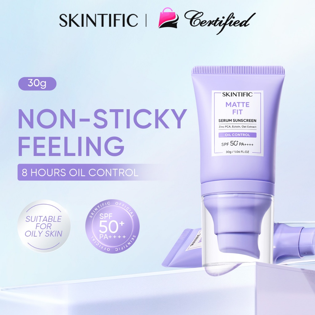 Jual [SKINTIFIC CERTIFIED] Matte Fit Serum Sunscreen 50ml SPF 50+ PA ...