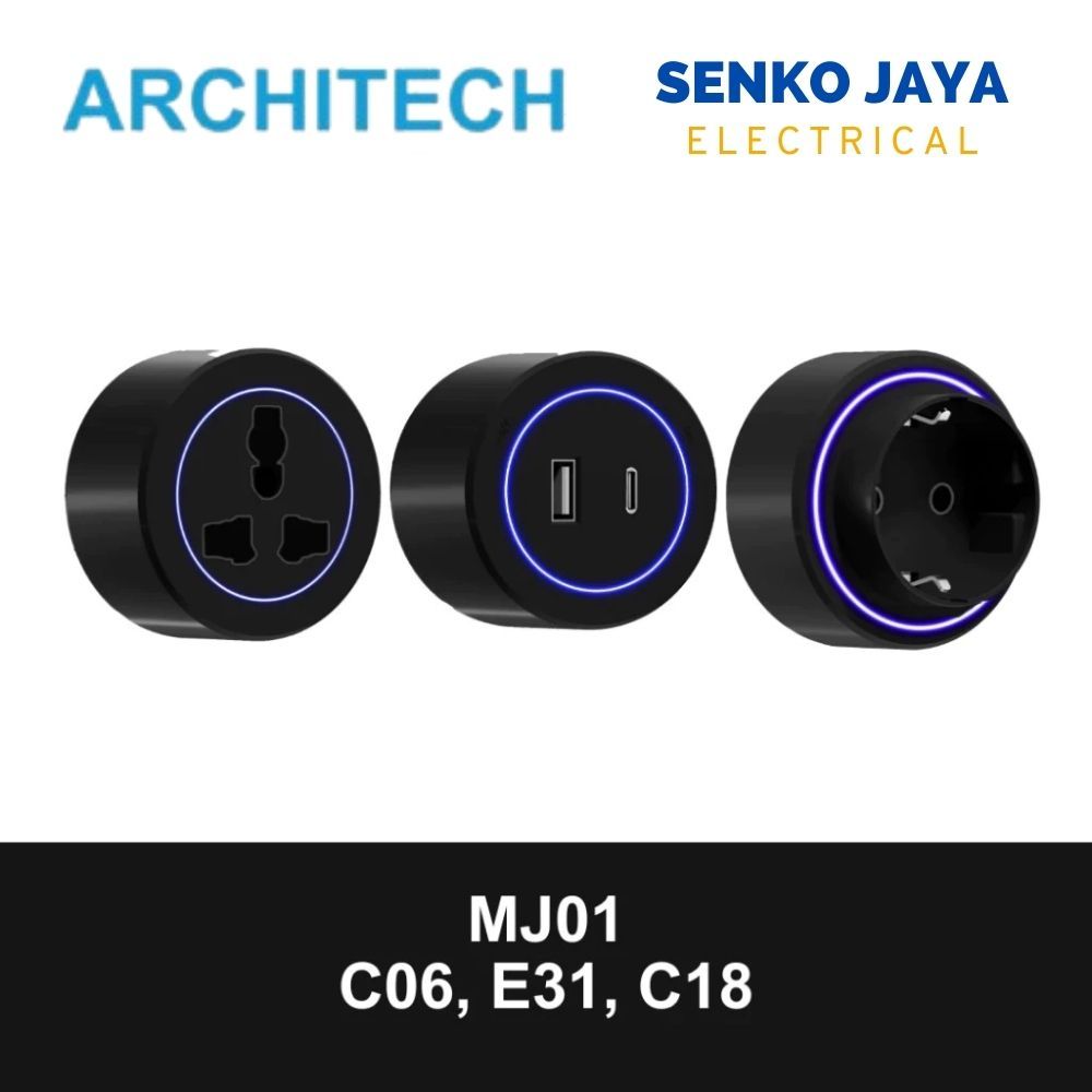 Jual ARCHITECH STOP KONTAK TRACK SOCKET 40-60-80CM KEPALA ADAPTOR SOKET ...