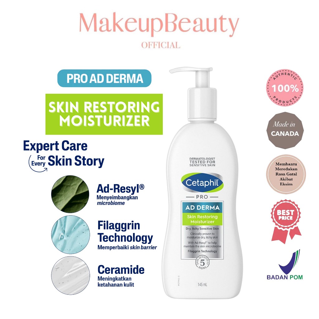 Jual CETAPHIL Pro AD Derma Skin Restoring Moisturizer 145ml dengan Ad ...