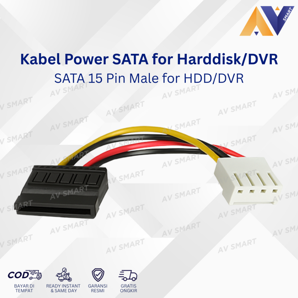 Jual Kabel Power SATA HDD For DVR / Power SATA DVR Cable | Shopee Indonesia