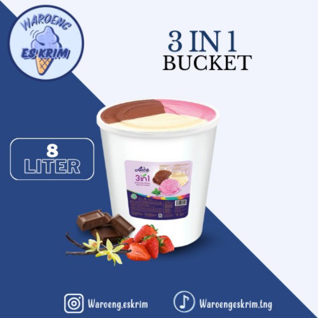 Jual EsKrim Aice Bucket 8lt 3in1 | Shopee Indonesia