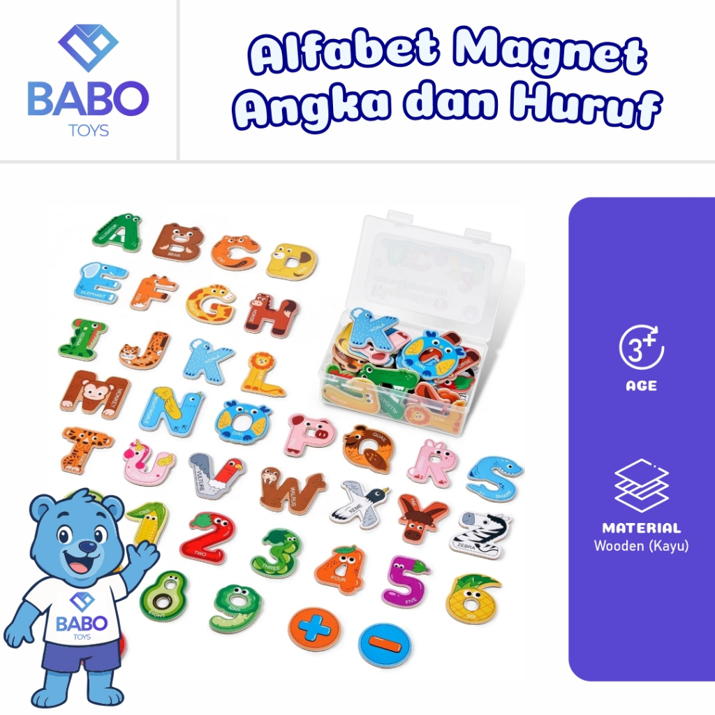 Jual Joycat Alphabet Magnets Wooden Magnet Alfabet Kayu Mainan Edukasi ...