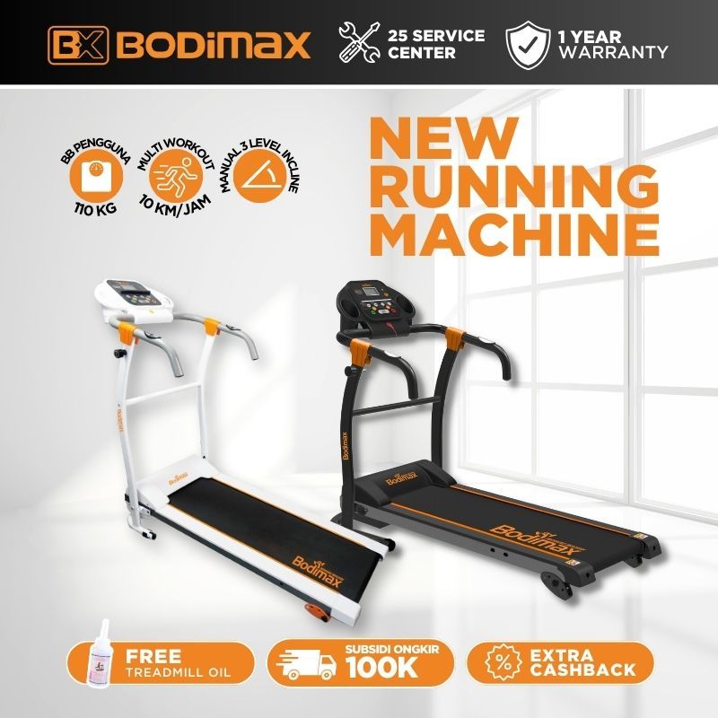 Jual Bodimax New Running Machine - Treadmill Incline dengan Sensor ...