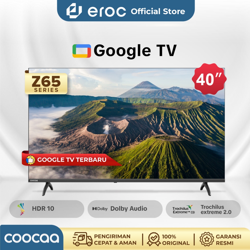Jual NEW COOCAA 40 inch GOOGLE TV-2K LED-TV (COOCAA 40Z65) | Shopee ...