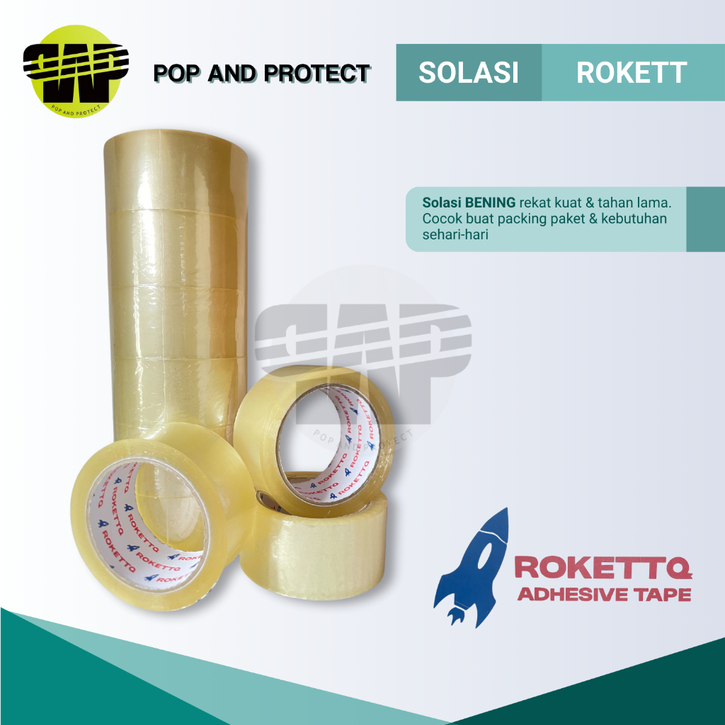 Jual Bikin Packing Aman & Rapi! lakban bening 100 yard startape roll ...