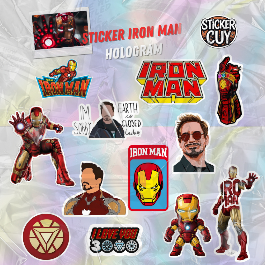 Jual STIKER IRON MAN I Stiker Vinyl ironman dengan Bahan Hologram ...