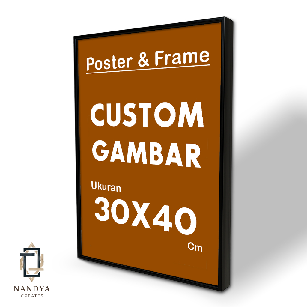 Jual NandyaCreates - Custom Gambar Ukuran 30X40 CM Frame Hitam & Putih ...