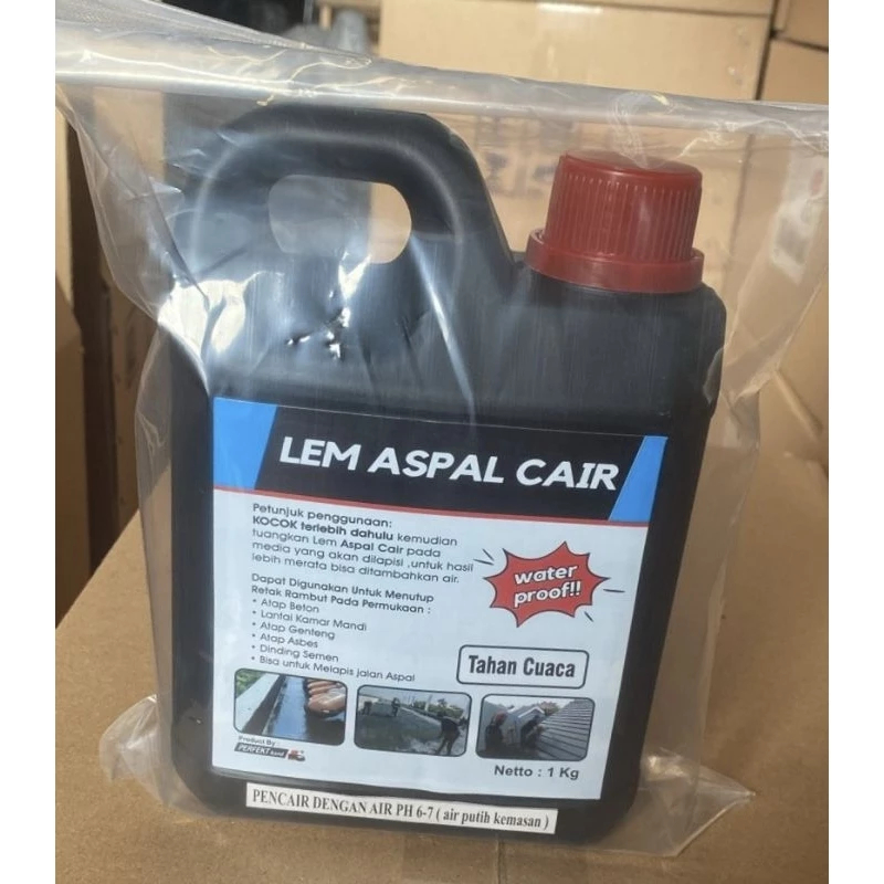 Jual Lem Aspal Cair Kuat Anti Rembes Bocor Talang / Kolam / Lem Perekat ...