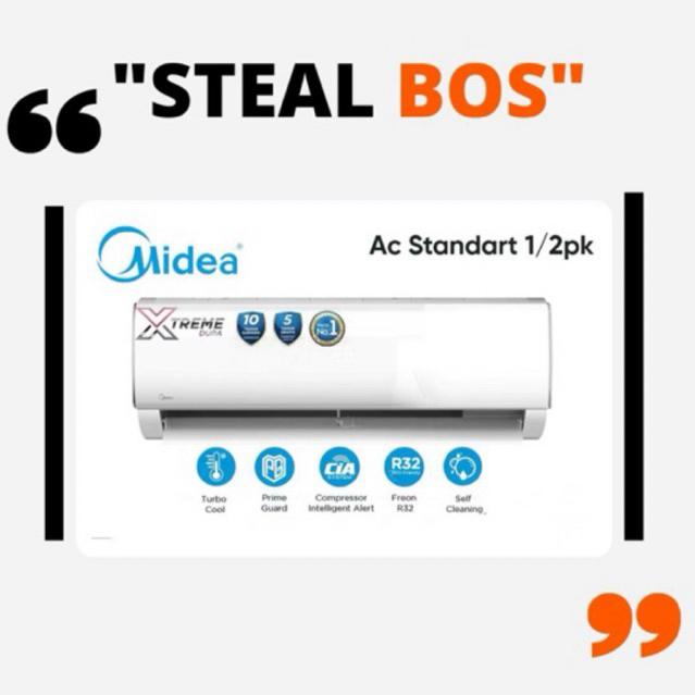 Jual [INSTANT] [TRADE IN] MIDEA AC 1/2pk MSFCE-05CRN2x R32 0.5PK AC ...