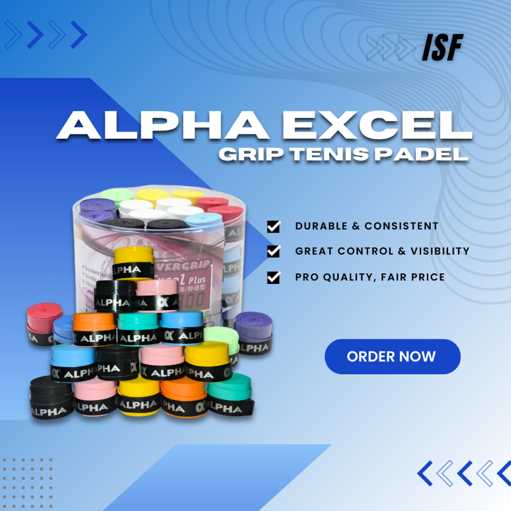 Jual Grip Raket Alpha Excel Plus TG-300 Overgrip Tenis Badminton Padel ...