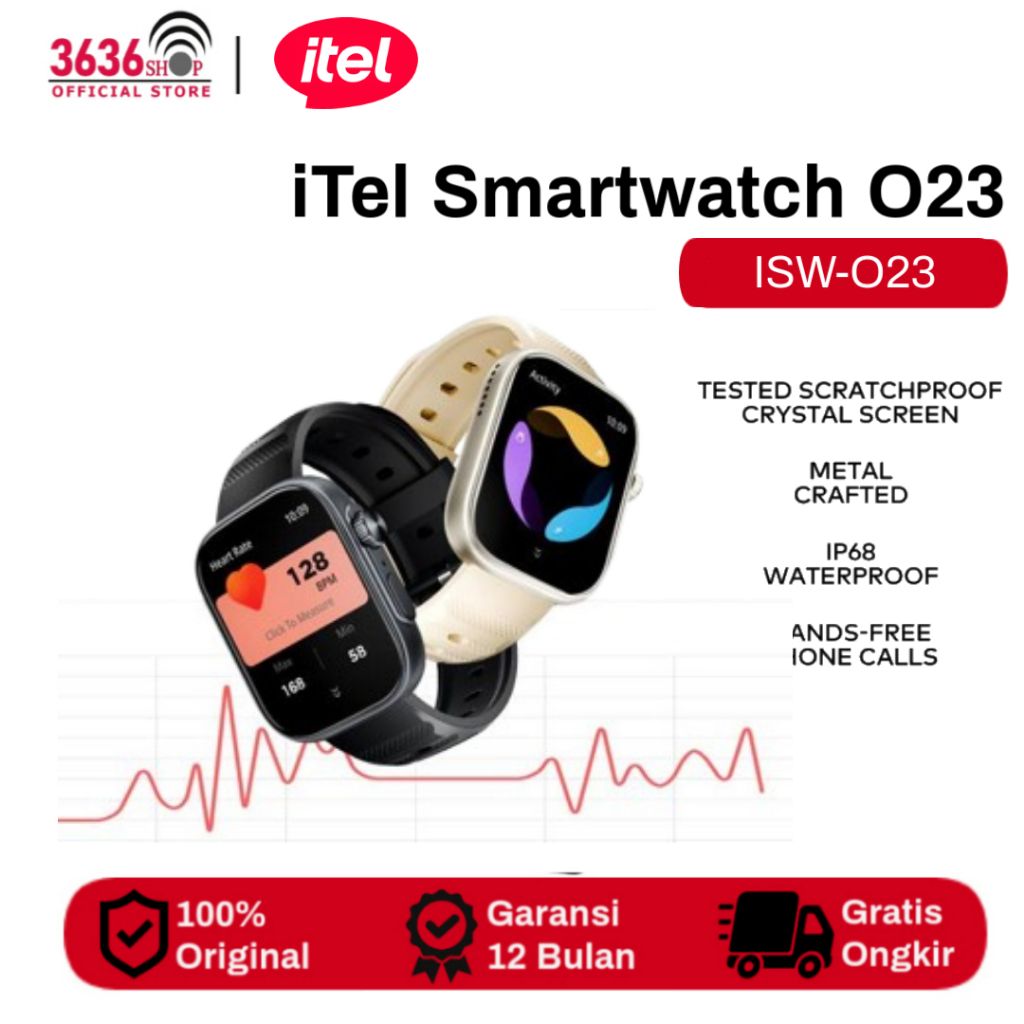 Jual itel SmartWatch ISW O23 3 Active Tahan Air IP68 100 Mode Olahraga ...