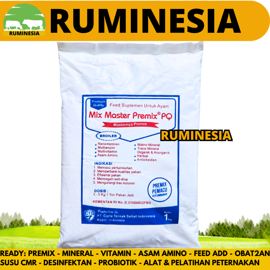 Jual MIX MASTER PREMIX BROILER PQ 1 KG - Premix Ayam Broiler Pedaging ...