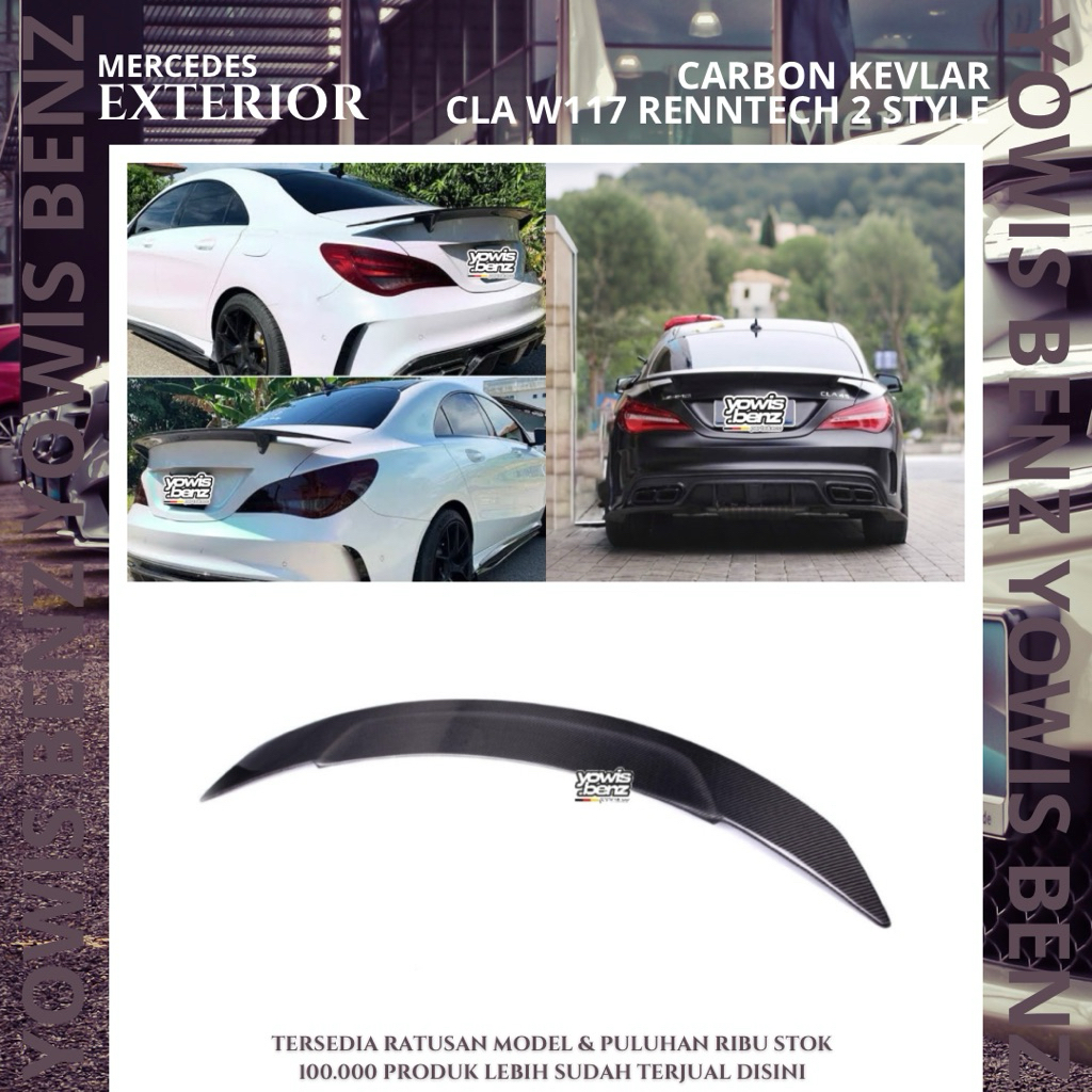 Jual DUCKTAIL RENNTECH 2 W117 CLA REAL CARBON WING SPOILER CANARDS ...