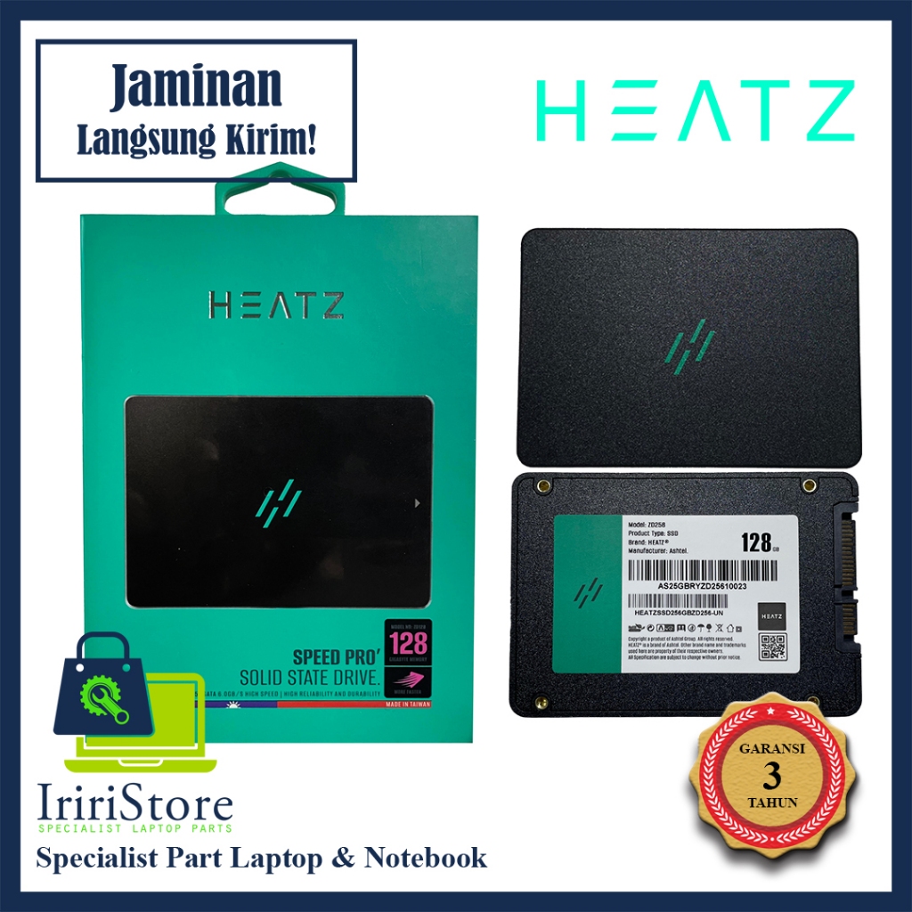 Jual SSD Heatz 128GB Solid State Drive SATA ZD128 2.5" - High Speed pro ...